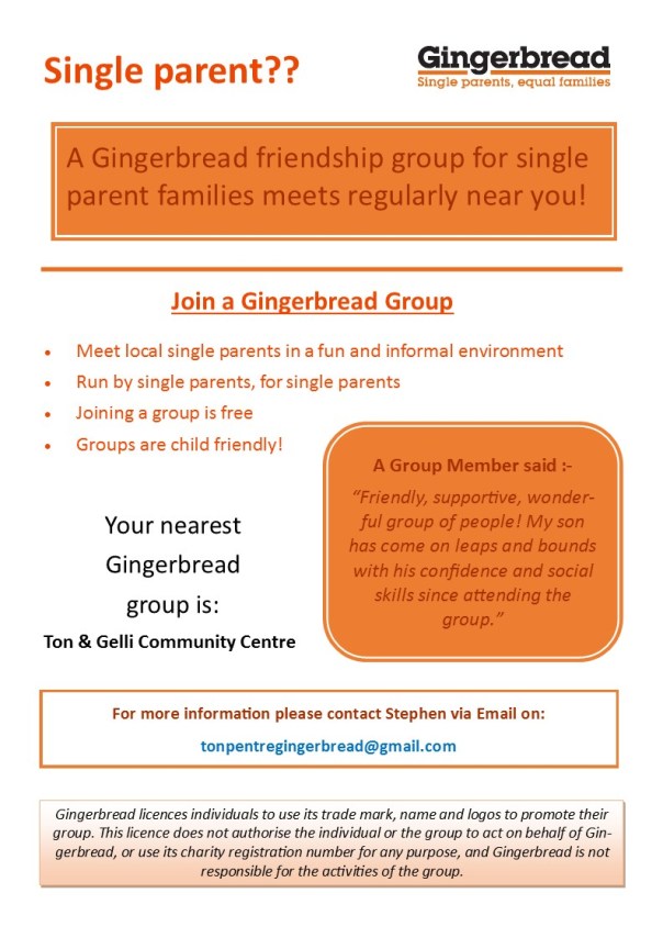 Gingerbread Group | Ton and Gelli Community Centre